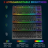 Y-FRUITFUL Wireless Lighted Keyboard Mouse Combo, 87 Keys, USB ...