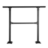 BENTISM Stair Handrail Railing 3 ft 3 Steps w/ Installation Kit Carbon ...