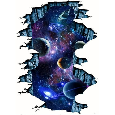 Vinyl Kids Bedroom Living Room Space Orbital Station Decor Design ...