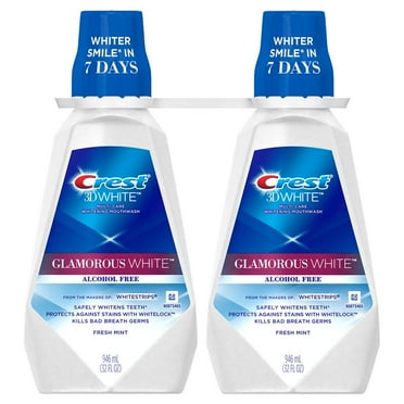 Crest 3D White Multi-Care Whitening Rinse Fresh Mint 237 mL (Pack of 2 ...
