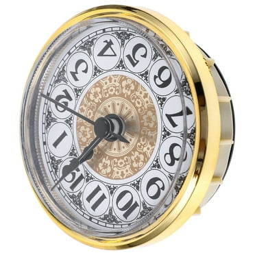 SIEYIO Golden for Rim 90mm Classic Quartz Clock Insert Embedded Mini ...
