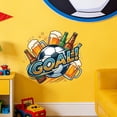 11.8x17.7in Soccer Wall Decal – GOAL Theme Sticker for Bedroom or ...