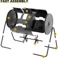 Dual Chamber Tumbling Composter, 45 Gallon Large Outdoor Compost ...