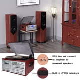 LoopTone Vinyl Record Player 9 in 1 3 Speed Bluetooth Vintage Turntable ...