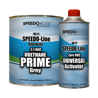Speedokote Automotive High Build 2K Urethane Primer Gray Gallon Kit SMR-210/211, Activator is ...