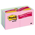 Post-it® Notes, 3 in. x 3 in., Assorted Pastels, 16 Pads/Pack, 75 ...