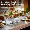 TINANA 8QT Stainless Steel Chafing Dish Buffet Set, 4 Pack, Food ...