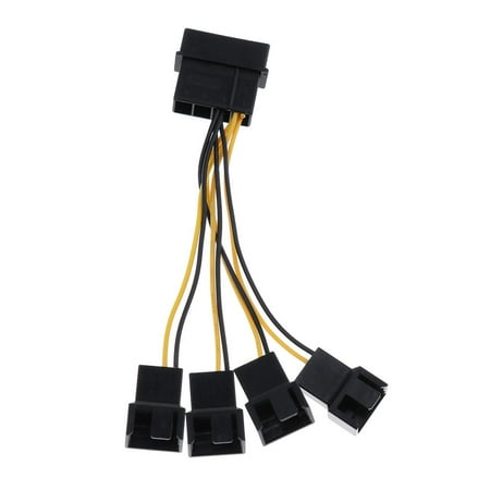 CPU Fan 4 Way Splitter 4 Pin to 3 Pin Adapter Cables | Walmart Canada
