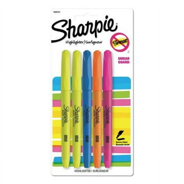 Sharpie Pocket Style Highlighters, Chisel Tip, Assorted Colors, 5 Count ...