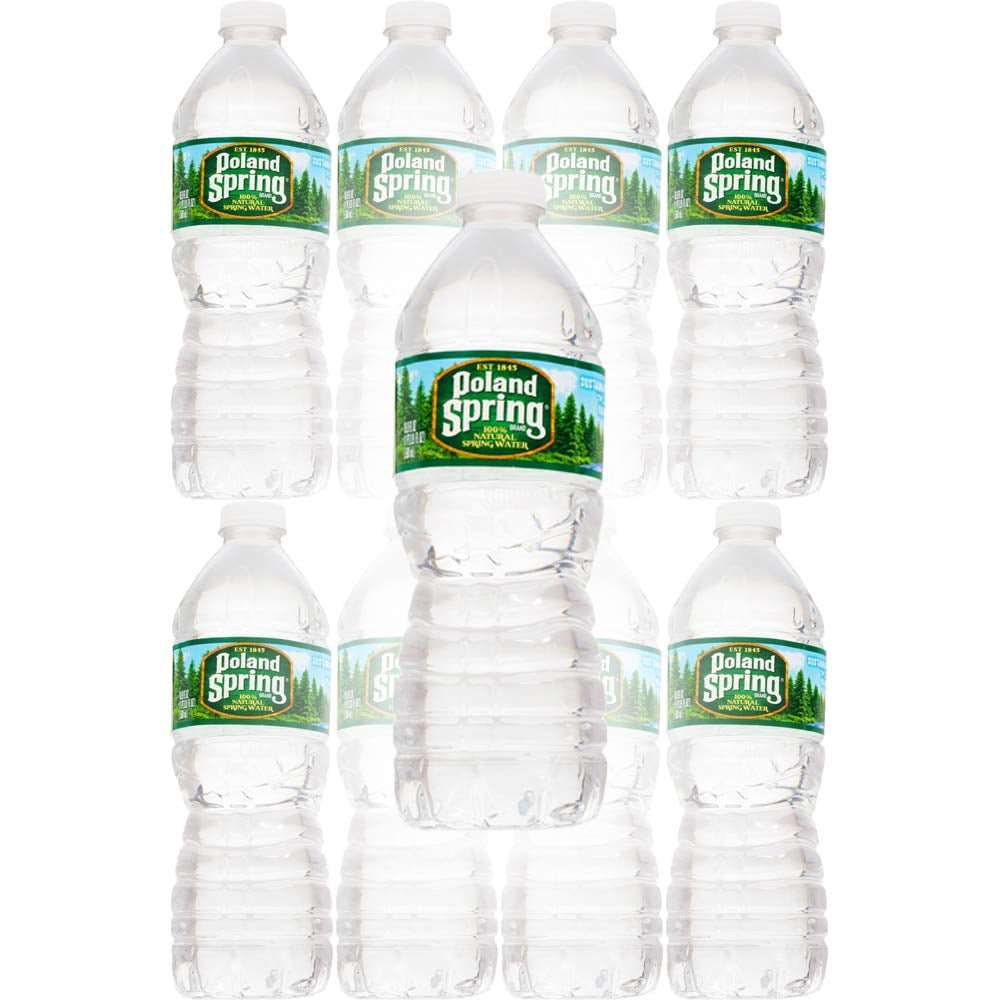 Poland Spring 100% Natural Spring Water, 16.9oz Bottle (Pack of 8 ...