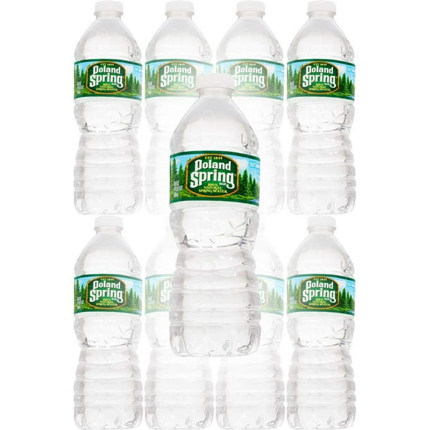 Poland Spring 100% Natural Spring Water, 16.9oz Bottle (Pack of 8 ...