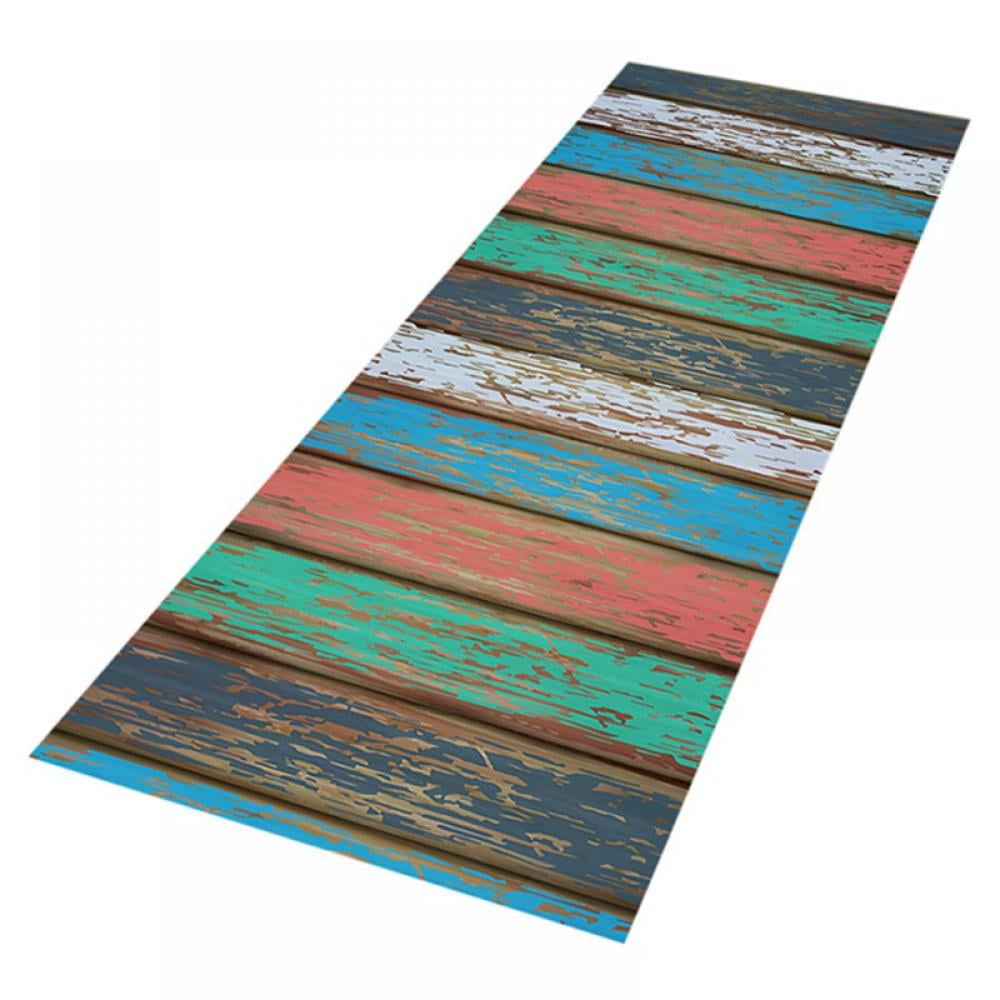 Kitchen Runner Mat Area Rug Laundry Room Rug Rustic Wood Grain Pattern ...