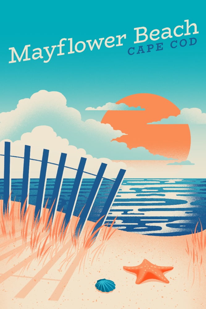 Cape Cod, Massachusetts, Mayflower Beach, Sun-faded Shoreline ...