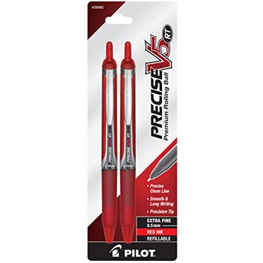 3 PACK: Pilot Precise V7 Retractable Red Rolling Ball Ink Pens, 1 ...