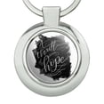 A Thrill of Hope Christmas Keychain Classy Round Chrome Plated Metal ...