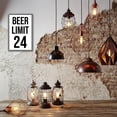 Beer Limit 24 Sign Bar Signs for Home Man Cave Accessories Decor Metal ...