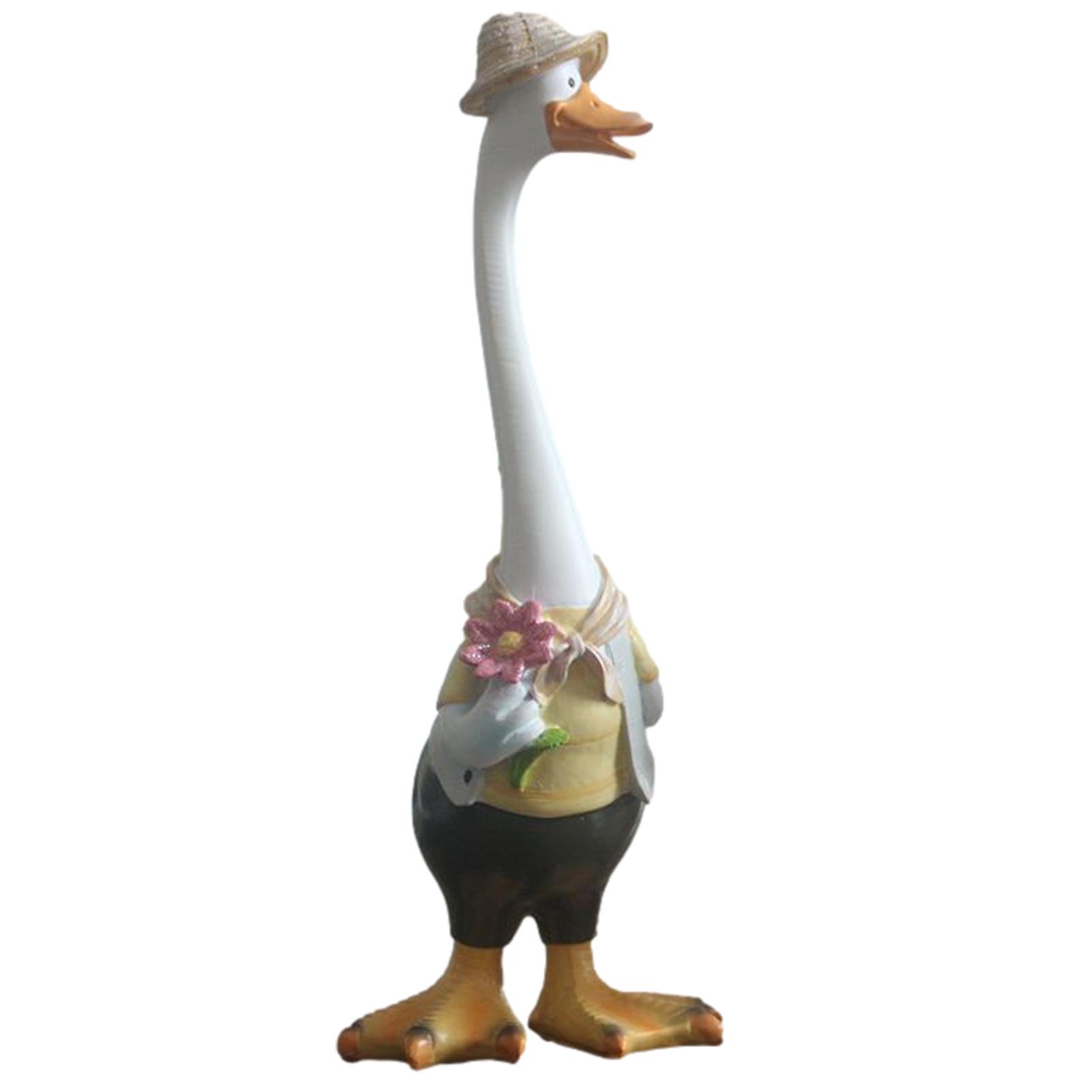 Duck Garden Statue | Resin Garden Statues Spring Outing Duck | Cute ...
