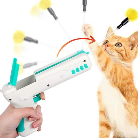 Cat Toys for Indoor Cats Interactive Kitten Toy Relief Bounce Gun with ...