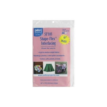 Pellon Shape-Flex Fabric Interfacing, White. 20" x 1 Yard Precut Package - Walmart.com