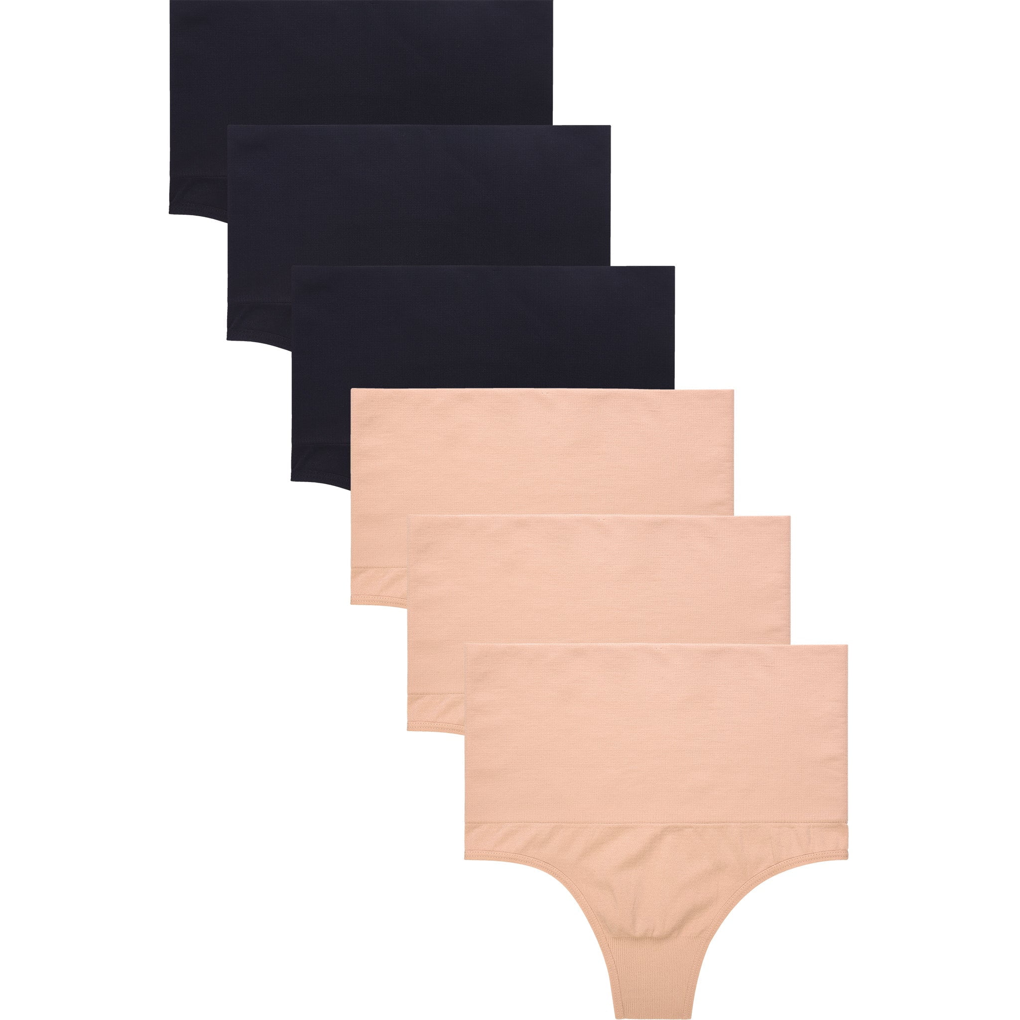 6 Packs of SOFRA Ladies Seamless Ultra Firm Control Brief/Thong ...