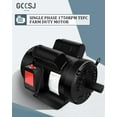Air Compressor Motor 5HP Electric Motor 1750 RPM, Single Phase ,184T ...