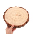 OUNONA Wooden Outdoor Stepping Stones Beige Garden Path Walkway Natural ...