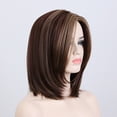 Ediodpoh Natural Gradient Gold Brown Medium Length Straight Hair ...