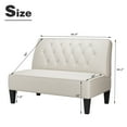 Andeworld Button Tufted Loveseat Settee Upholstered Sofa Backrest