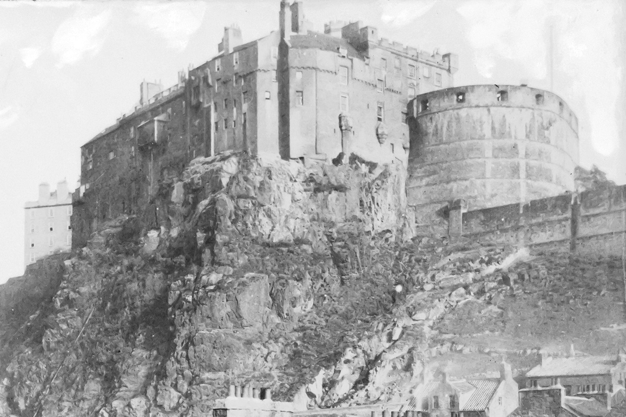 24x36 gallery poster, Edinburgh Castle, waxed-paper negative by Thomas ...