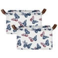 America Butterflies Pattern Collapsible Storage Bin Open Home Shelf ...