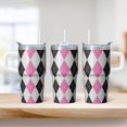 20oz Insulated Stainless Steel Tumbler with Handle and Straw, 360° Full ...
