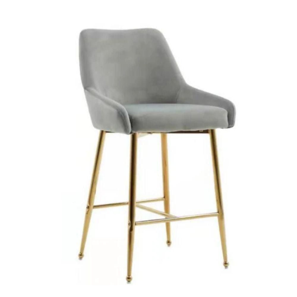 Click here for Plata Décor Import Inc Heye Grey Stool With Velvet... prices