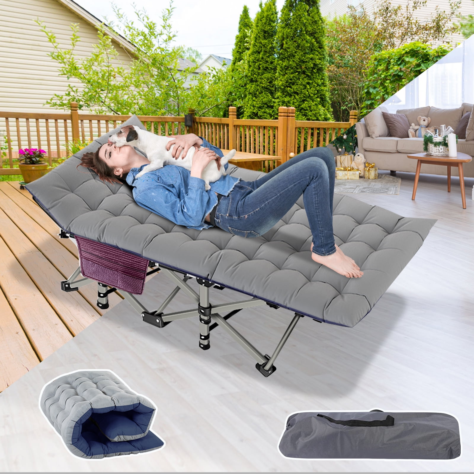 Lilypelle Folding Camping Cot for Adults, Portable Sleeping Cot ... Lilypelle Folding Camping Cot for Adults, Portable Sleeping Cot ...