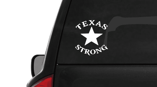 Texas Strong Star (H4) Dallas Support Vinyl Decal Sticker Car/Truck ...