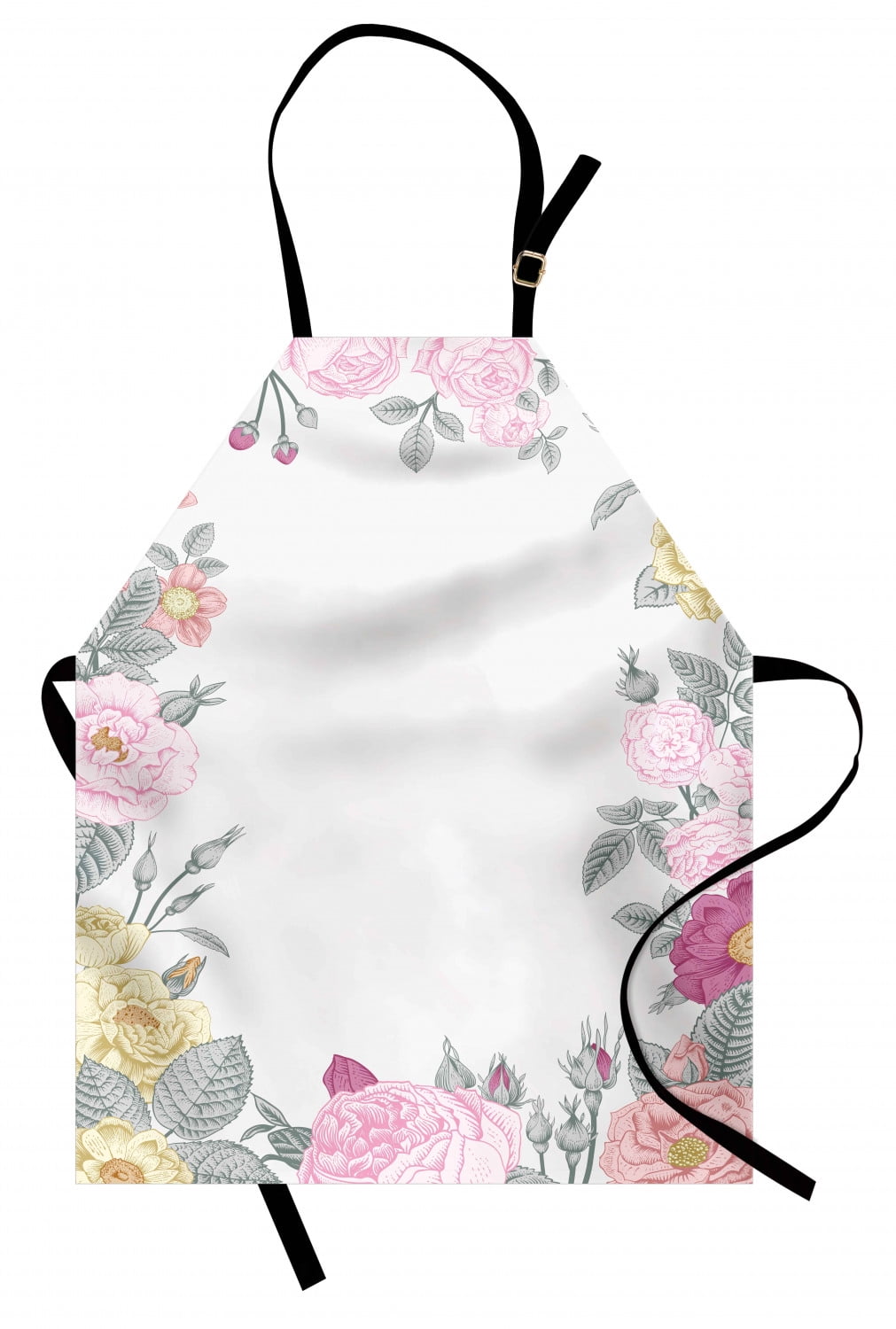 Shabby Chic Apron Garden of Wild Roses Framework Vintage Style Colorful ...