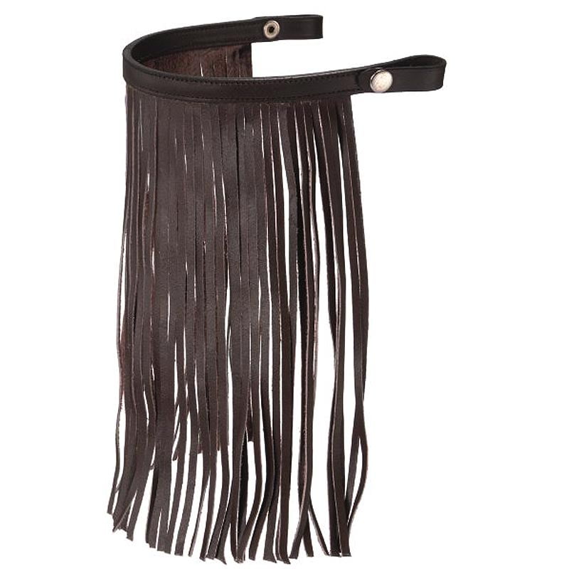 Tough 1 Leather Fly Veil With Leather Straps - Brown - Walmart.com