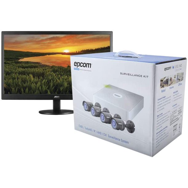 EPCOM Kit TurboHD 720p / Hik-Connect/DVR 4 Canales / 4 Cámaras Bala ...