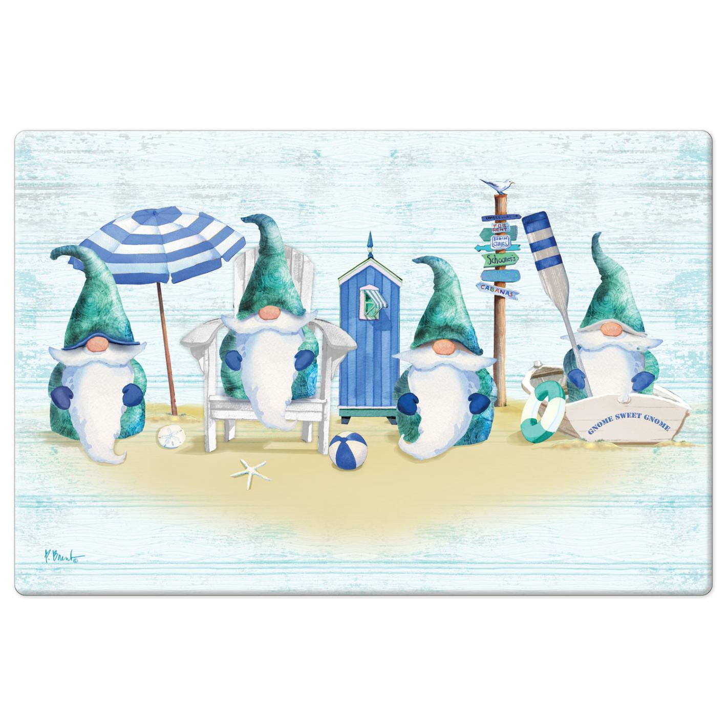 CounterArt "Coastal Gnomes" 30” x 20” Decorative Vinyl Comfort Floor ...