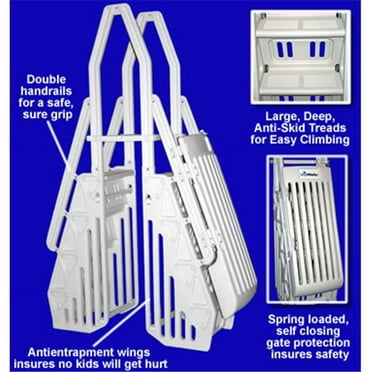Intex Deluxe Above Ground Pool Ladder with Removable Steps for 36"/42 ...