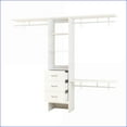 8FT Walk In Closet System with 3 Drawers, Adjustable Shelves ...