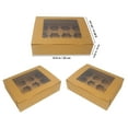 Mombake Kraft Cupcake Boxes Hold 12 Disposable Muffin Containers with ...