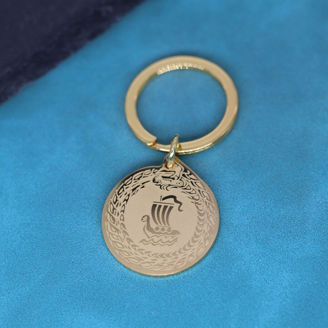 Norse Dragon Keychain Pendant Gift Accessories Stainless Steel Key ...