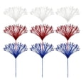 9PCS 4th of July Tree Decorations Red White and Blue Flowers Patriotic ...