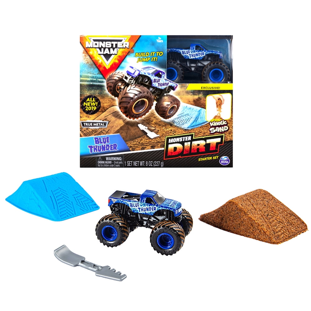 Blue Thunder Monster Jam True Metal Dirt Starter Set with Sand ...