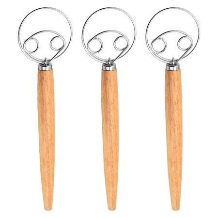 Dough Whisk, Bread Mixer Kitchen Dough Hook Wooden Hand Mixer Baking ...