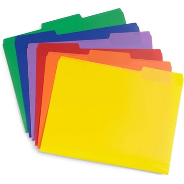 Deluxe Colored Top Tab File Folders, 1/3-Cut Tabs, Letter Size, Orange ...