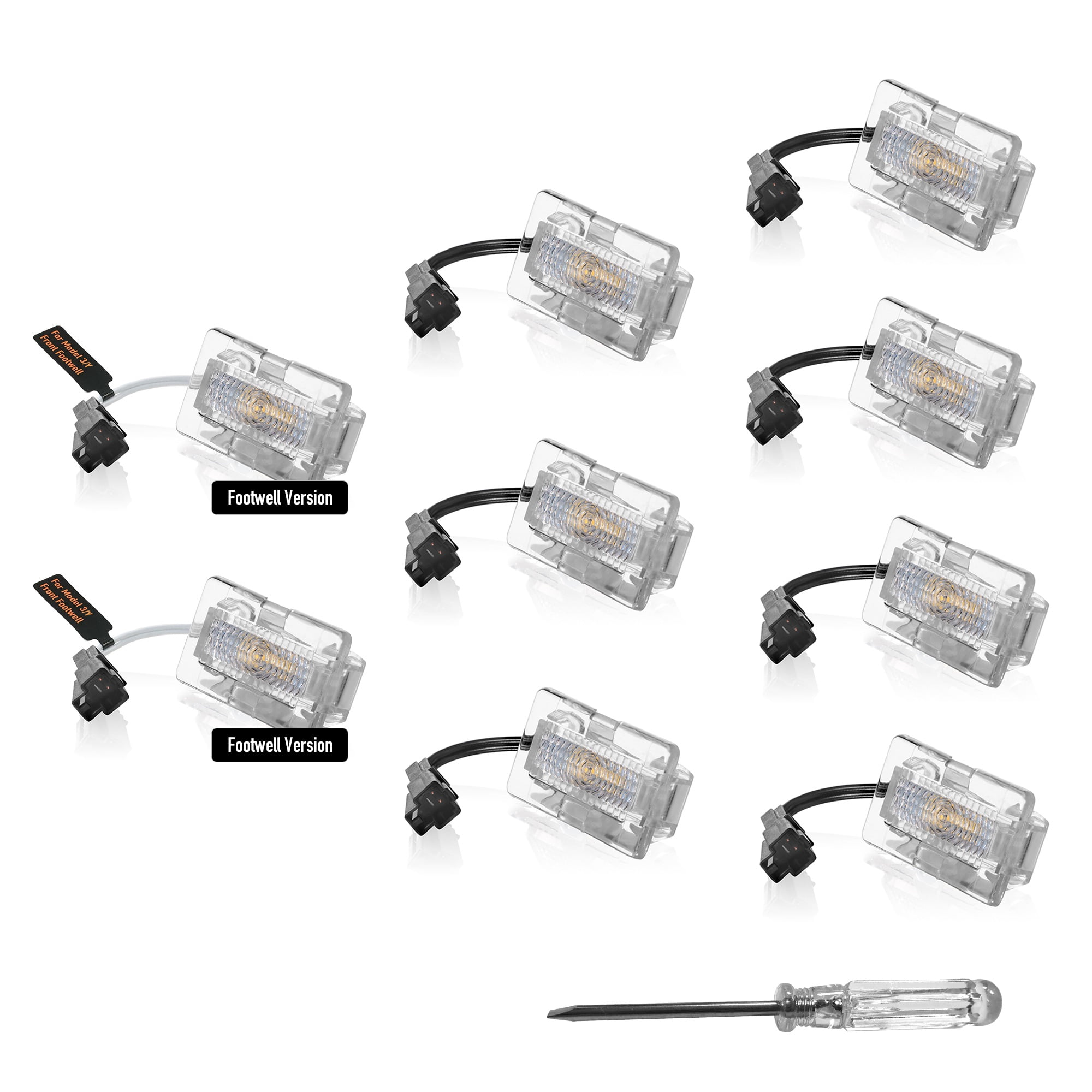 Full 9 Pieces for Tesla Model 3, Ultra-Bright Interior Lighting Upgrade ...
