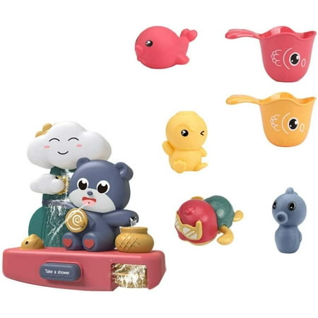 TOOAD Baby Bath Toy Waterfall Water Station with Sea Animals Squirt ...