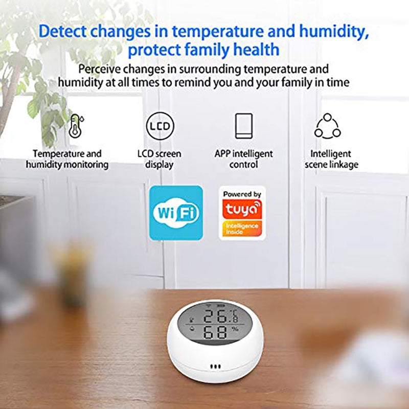 WiFi Bluetooth Humidity Sensor Garage Pets Work With Alexa Google Home ...