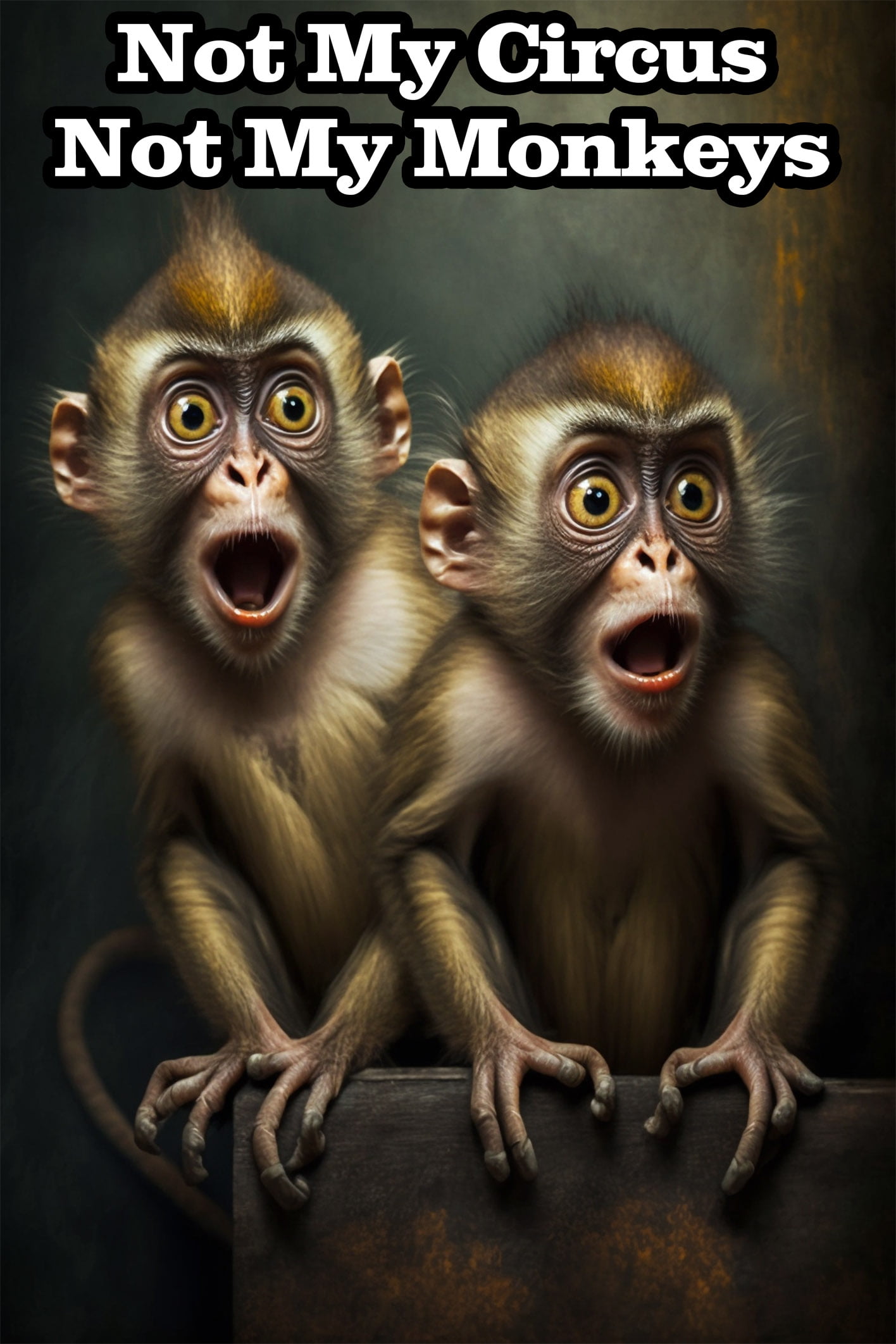 24x36 gallery poster, not my monkeys not my circus bewildered - Walmart.com